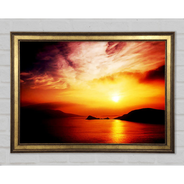 Haus am Meer Blazing Sun Cloud Ocean Gerahmter Druck | Wayfair.de